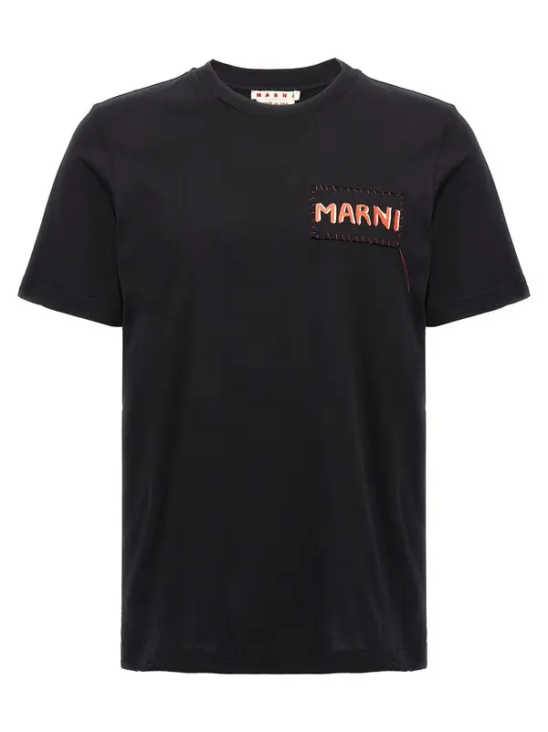 Marni Logo T Shirt - Black