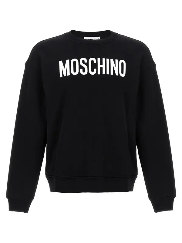 Moschino Logo Print Sweatshirt - Black
