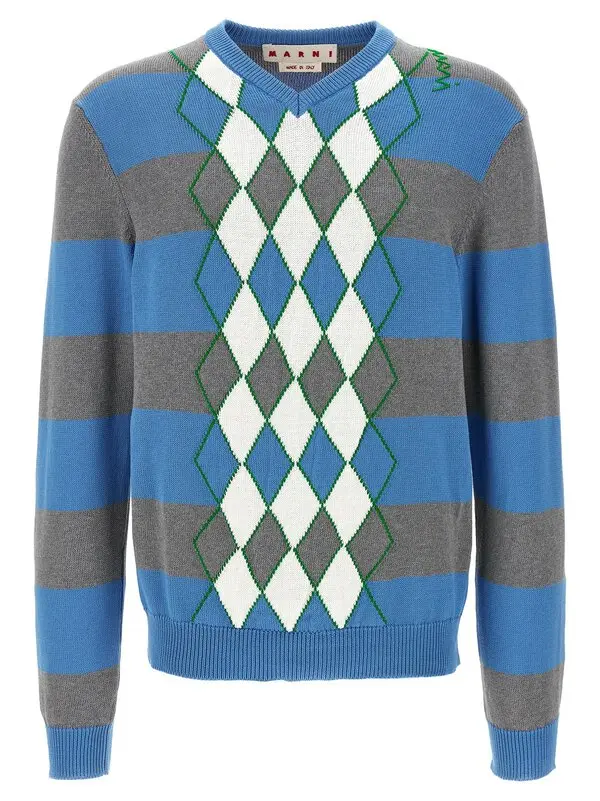 Marni Argyle Striped Sweater - Multicolor