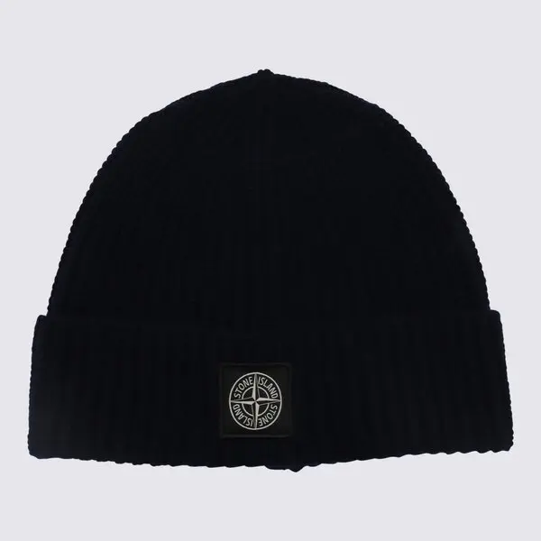 Stone Island Virgin Wool Ribbed Beanie