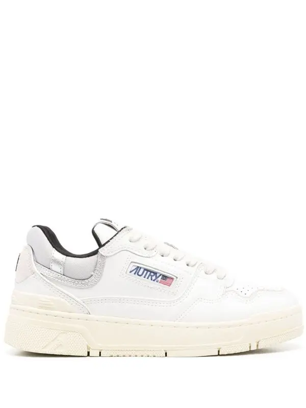 AUTRY Leather And Suede Low-top Sneakers - Silver, White