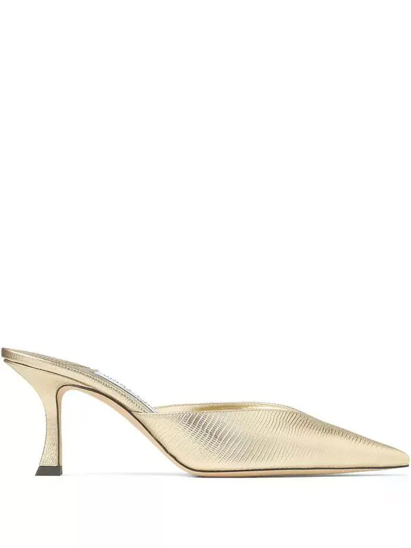 JIMMY CHOO 70mm Solar Mules - Gold