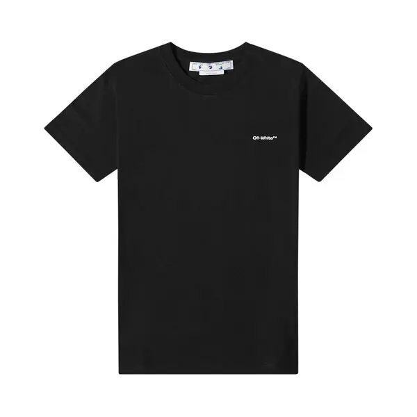 Off-White Wave Outline Diagonal Slim T-shirt - Black