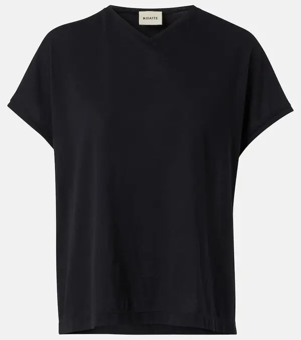 Khaite Devra Cotton-blend Top - Black