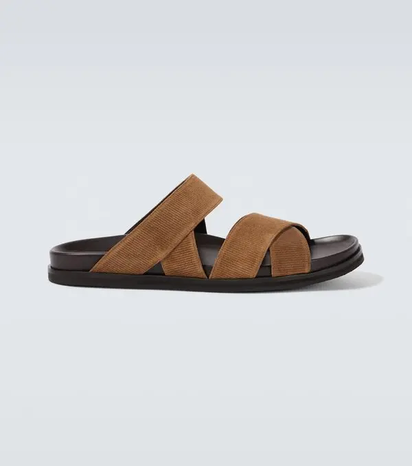 Manolo Blahnik Seaton Suede Sandals - Beige