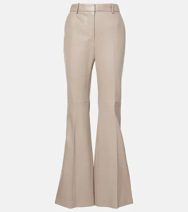 JOSEPH Tafira Leather Flared Pants