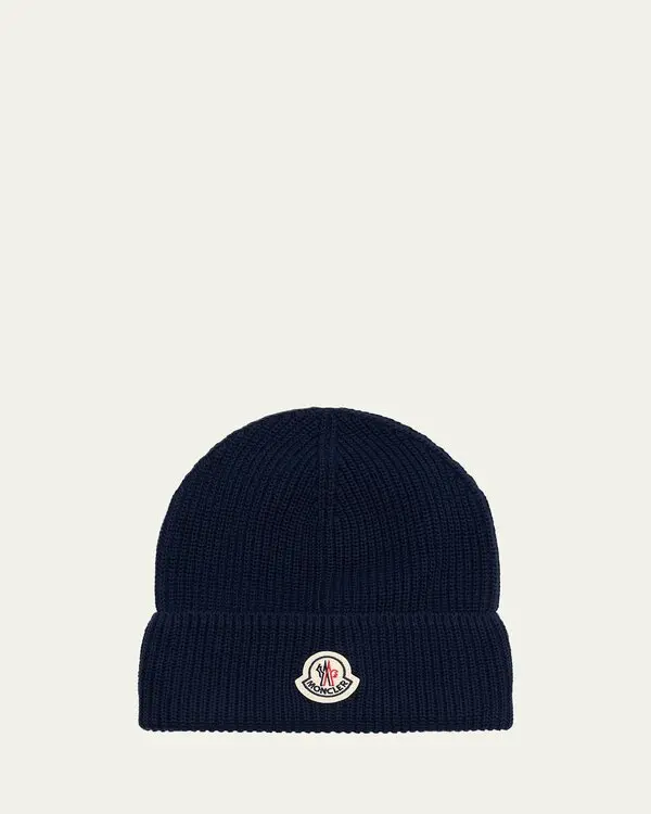 Moncler Ribbed Beanie - Blue