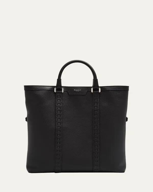 SERAPIAN Cachemire Leather Foldable Tote Bag - Foldable Tote Cachemire