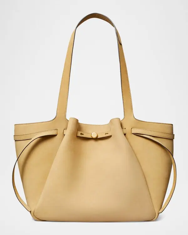 Tory Burch Romy Nubuck Leather Tote Bag - Wheat