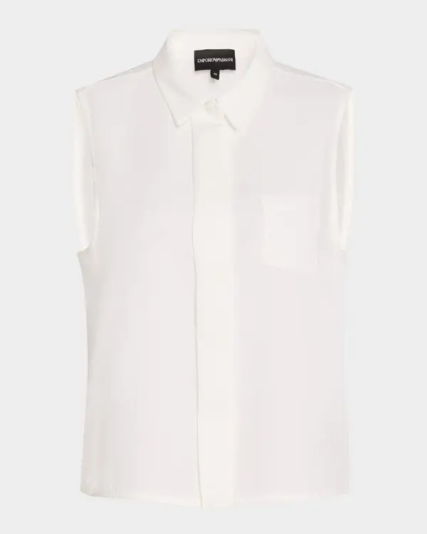 Emporio Armani Sleeveless Blouse - Warm White