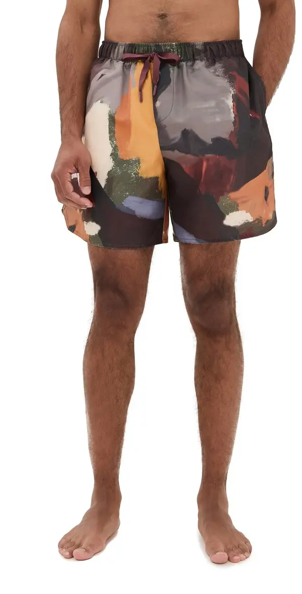 JW Anderson Printed Swim Shorts 6 - Olive