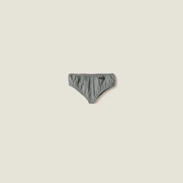 Miu Miu Technical Silk Briefs - Lead Gray