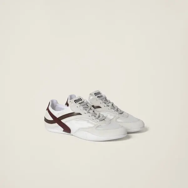 Miu Miu Gymnasium Sneakers - White/burgundy