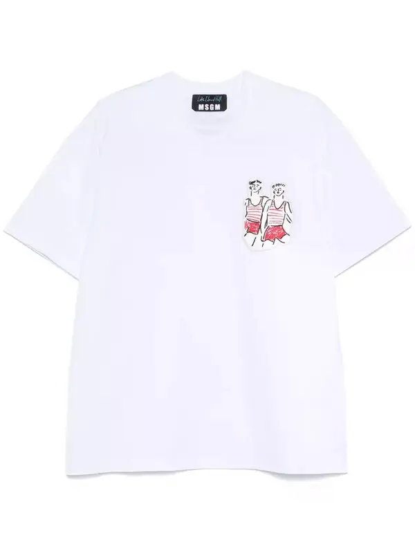 MSGM X Luke Edward Hall Sailors In Love Patch T-shirt