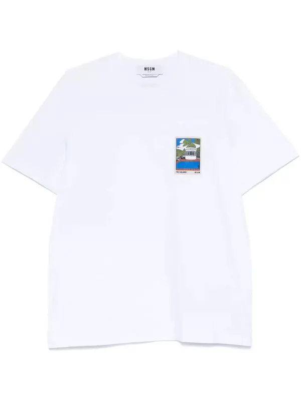 MSGM Patch-detail T-shirt