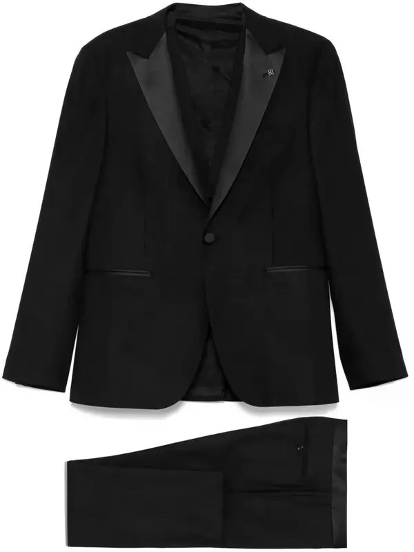 Tagliatore Satin-trim Suit