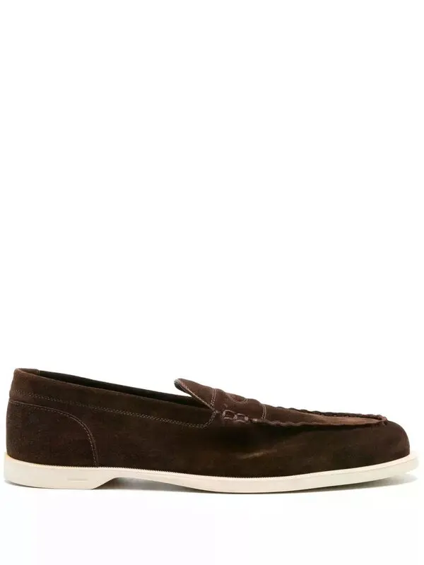 John Lobb Pace Suede Loafers - Brown