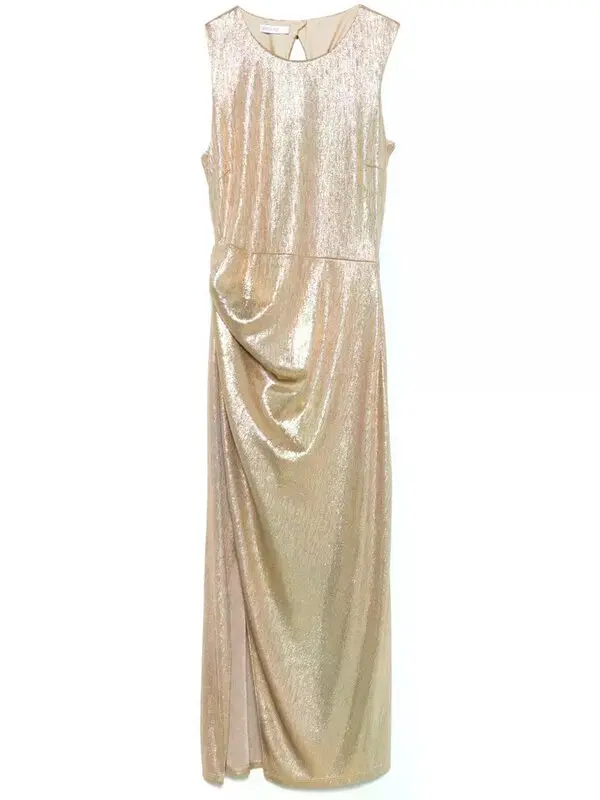 Patrizia Pepe Metallic-effect Midi Dress