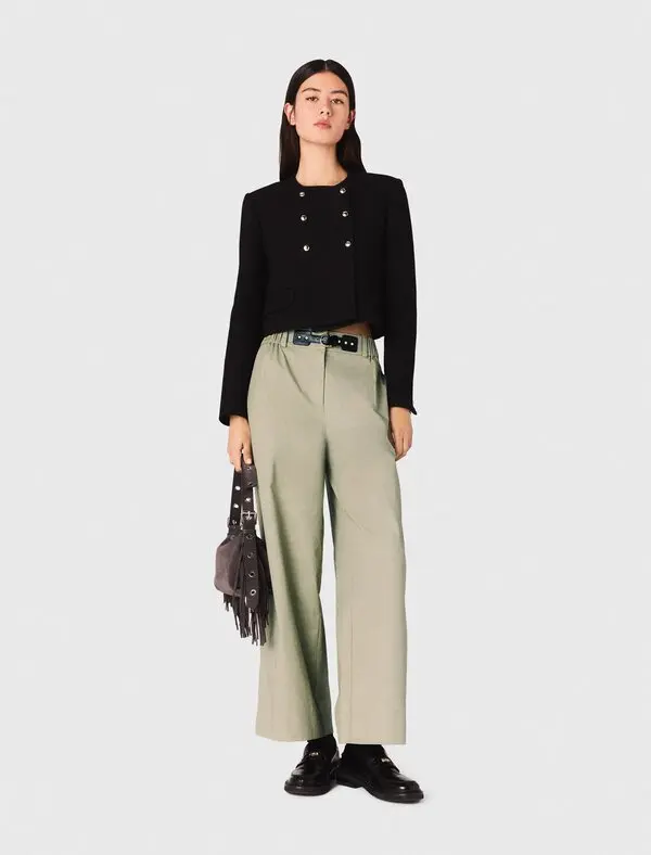 Maje Gabardine Trousers - Khaki