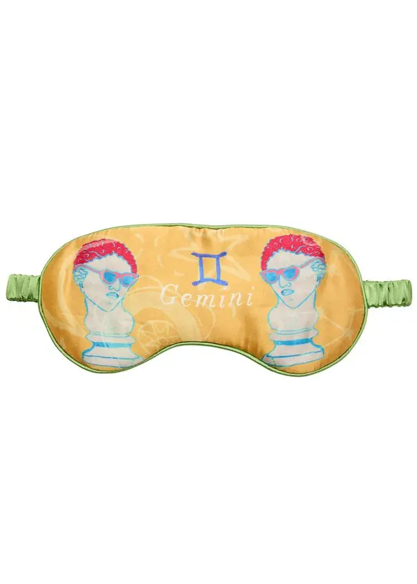 JESSICA RUSSELL FLINT Gemini Silk-satin Eye Mask - Yellow