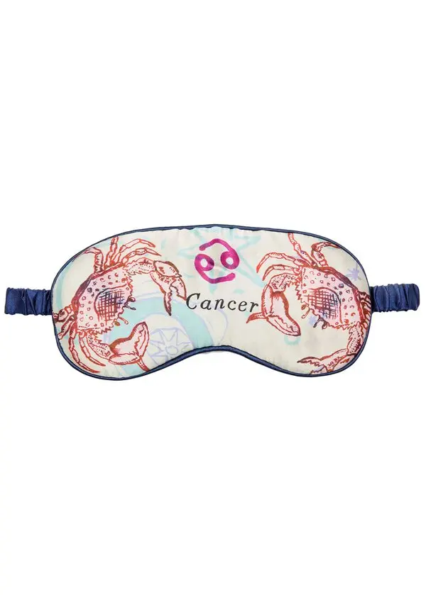 JESSICA RUSSELL FLINT Cancer Printed Silk-satin Eye Mask - Multicoloured