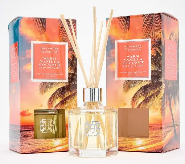 HOMEWORX BY SLATKIN + CO. S/2 Reed Diffusersvanilla Coconut