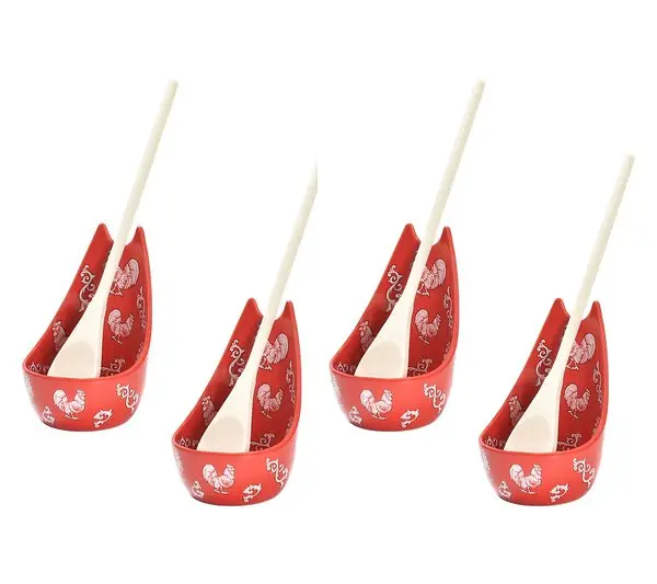 TEMP-TATIONS Seasonal 4-pc Standing Spoon Rests W/ Wood Spoons