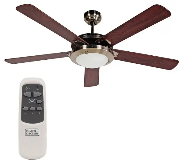 BLACK + DECKER Black+decker 52' Ceiling Fan With Remote Contro, 5 Blades