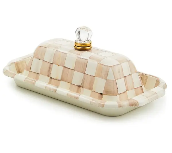 MACKENZIE-CHILDS Enamel Butter Box - One-color