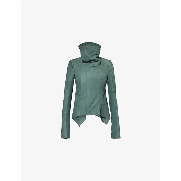Rick Owens Asymmetric-hem Leather Jacket