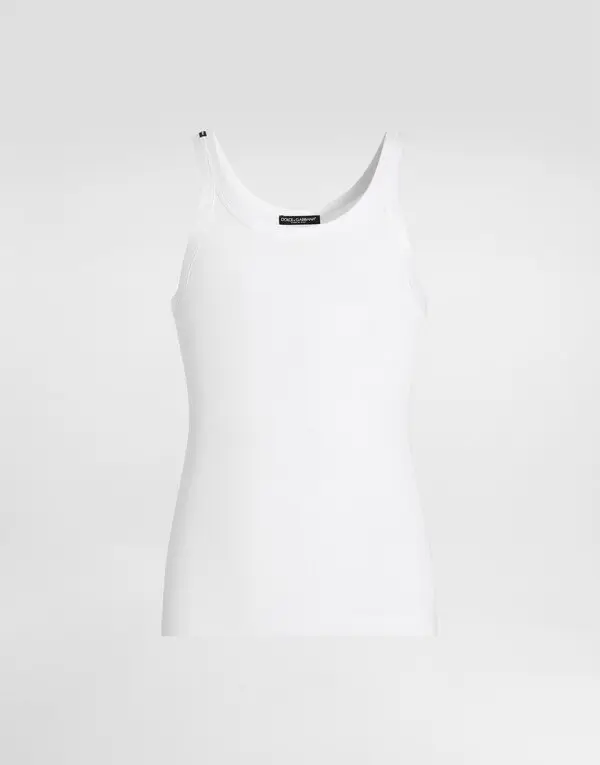 Dolce & Gabbana Fine-rib Slim-fit Singlet With Tag - White