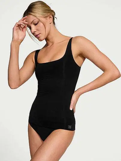Victoria's Secret Shapewear Victoria Seamlessshaping™ Cinched Tank Top - Black