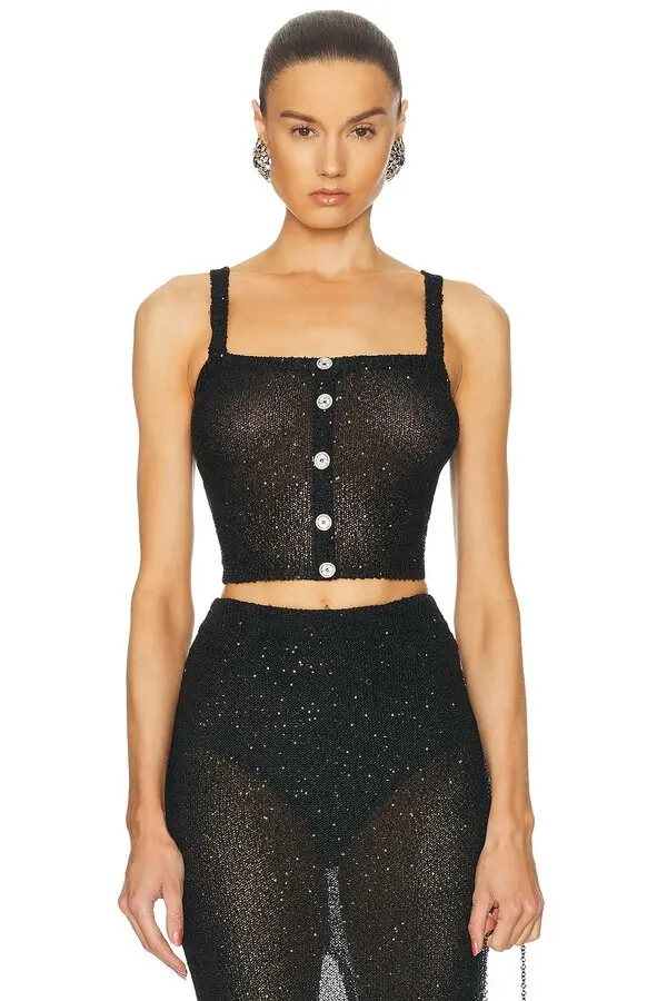 Alessandra Rich Sleeveless Knit Top