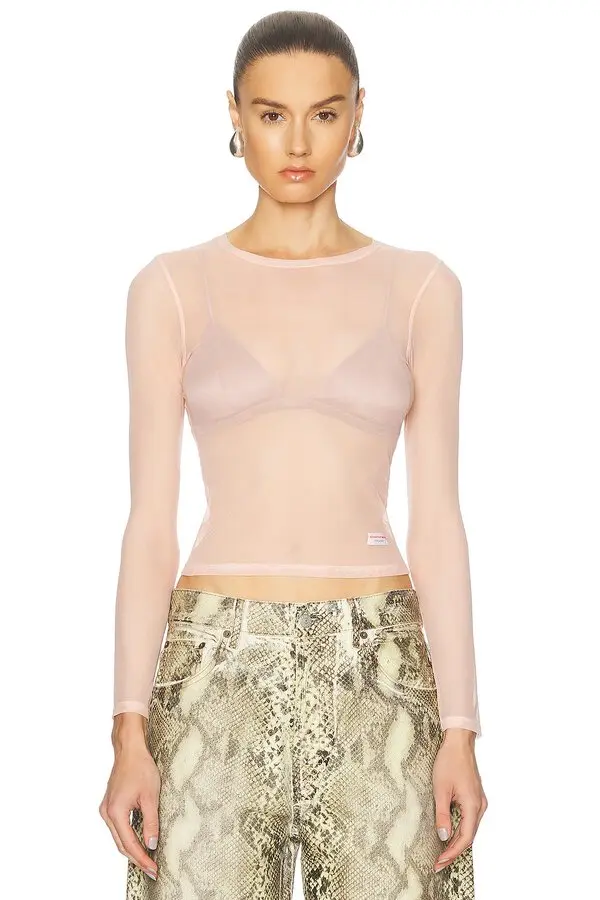 Alexander Wang Long Sleeve Tee - Peach Skin