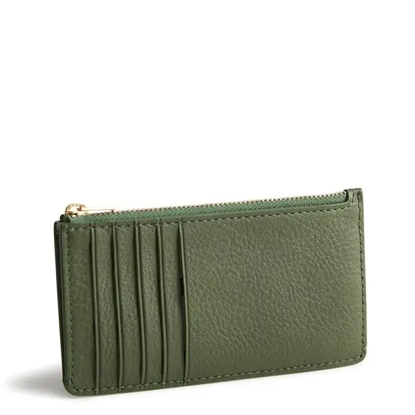 VERA BRADLEY Linear Card Case - Green