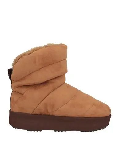 PIUMESTUDIO Textile Fiber Padded Ankle Flatform Boots