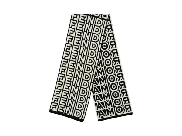Fendi X Marc Jacobs Allover Logo Wool Scarf