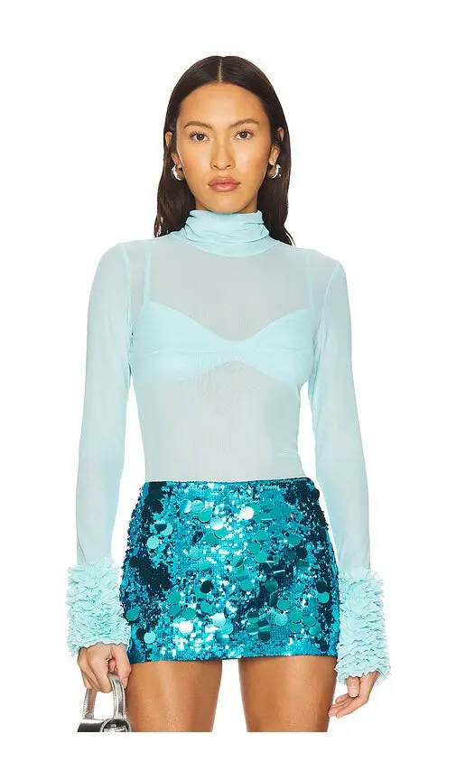 AFRM Helena Top - Soft Turquoise