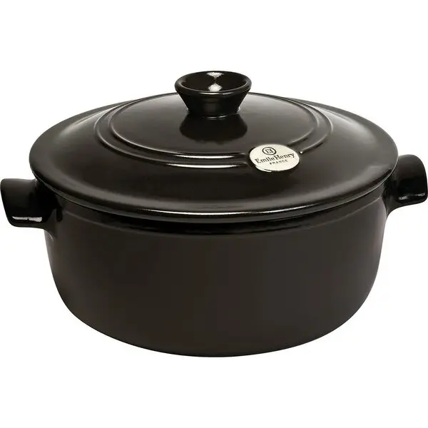 EMILE HENRY Flame Round Stewpot Dutch Oven - Charcoal