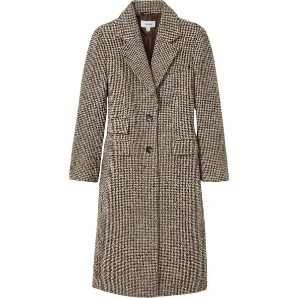 REISS Kai Wool-blend Houndstooth Coat