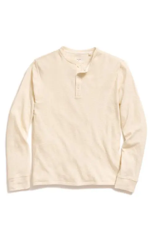 Billy Reid Slub Tuck Henley - Tinted White