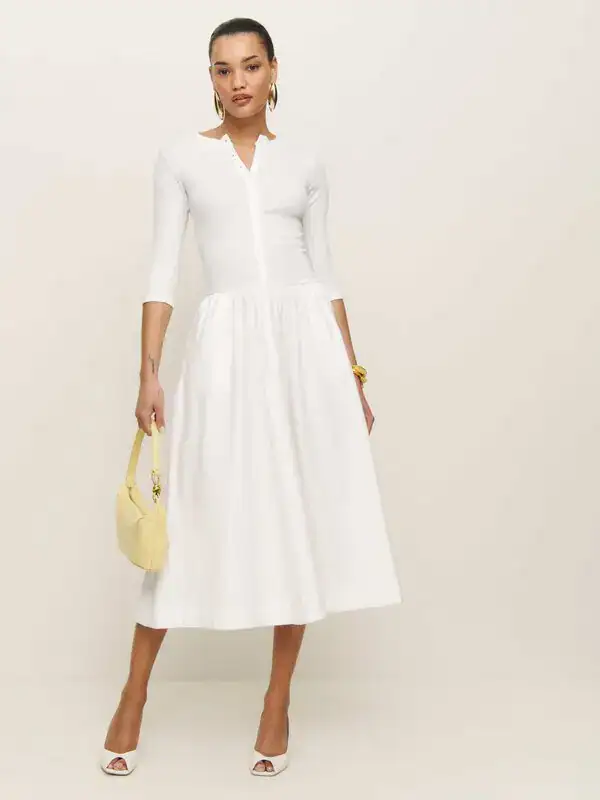 Luka Knit Midi Dress - White