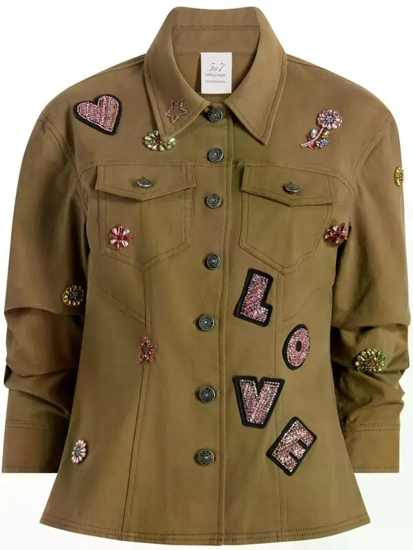 Cinq À Sept Ditsy Love Jacket - Green