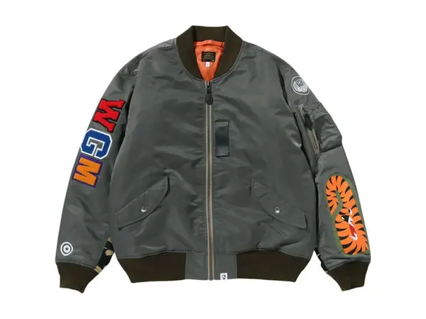 BAPE Shark Ma1 Jacket - Olivedrab Green
