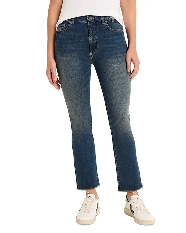 NIC+ZOE Raw Hem Demi Boot Jeans