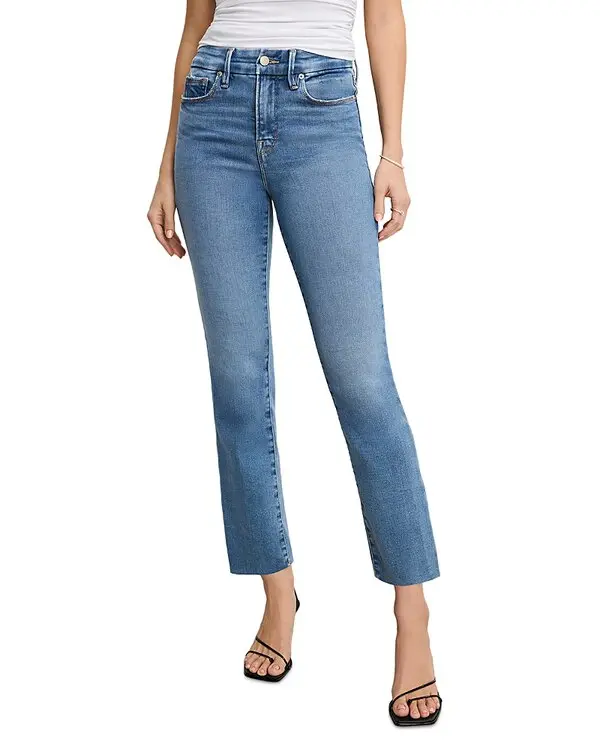 Good American Good Legs High Rise Ankle Straight Jeans