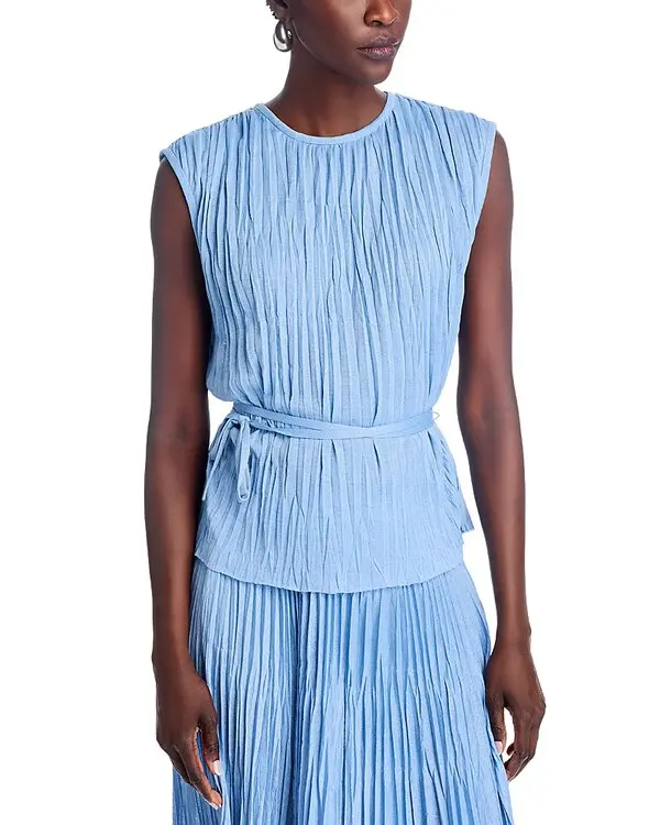 Proenza Schouler White Label Lyra Pleated Top - Pool