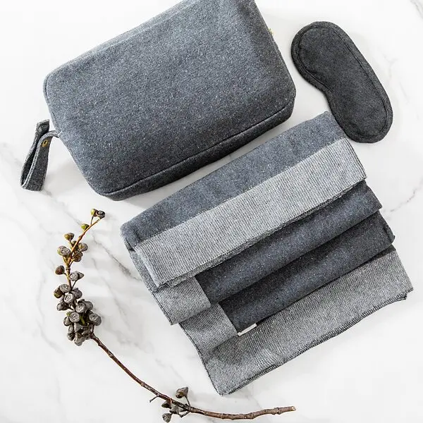 PINK LEMONADE Reversible Solid Travel Set - Dark Grey