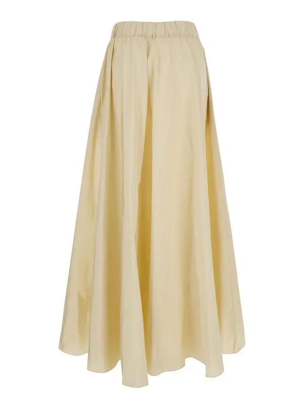P.a.r.o.s.h Midi Skirt With Ruffle Design - Beige
