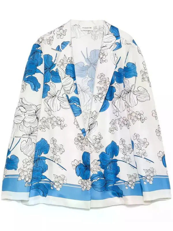 P.a.r.o.s.h Floral-print Blazer - White